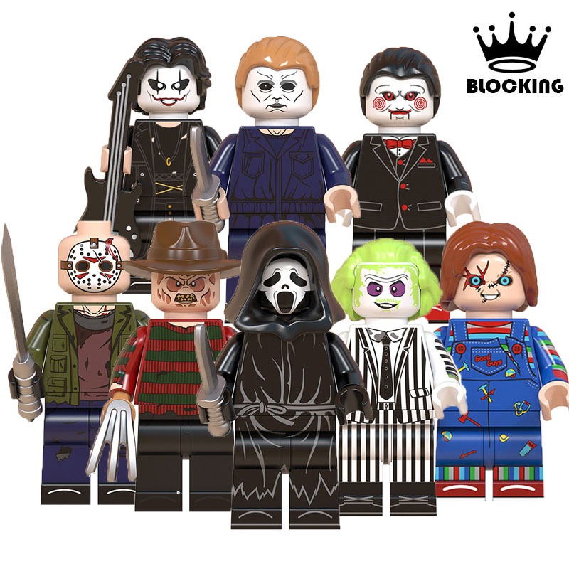 Halloween Horror Building Blocks Toys Beetlejuice Eric Draven Jason ...