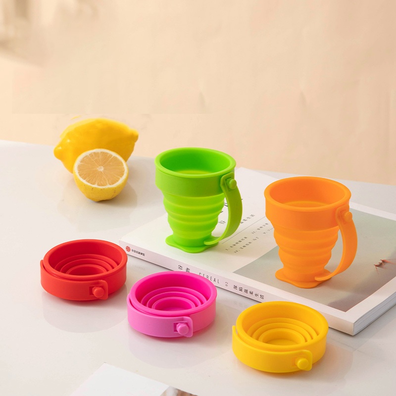 1pc Foldable Silicone Travel Cup, Portable, Reusable, Retractable ...