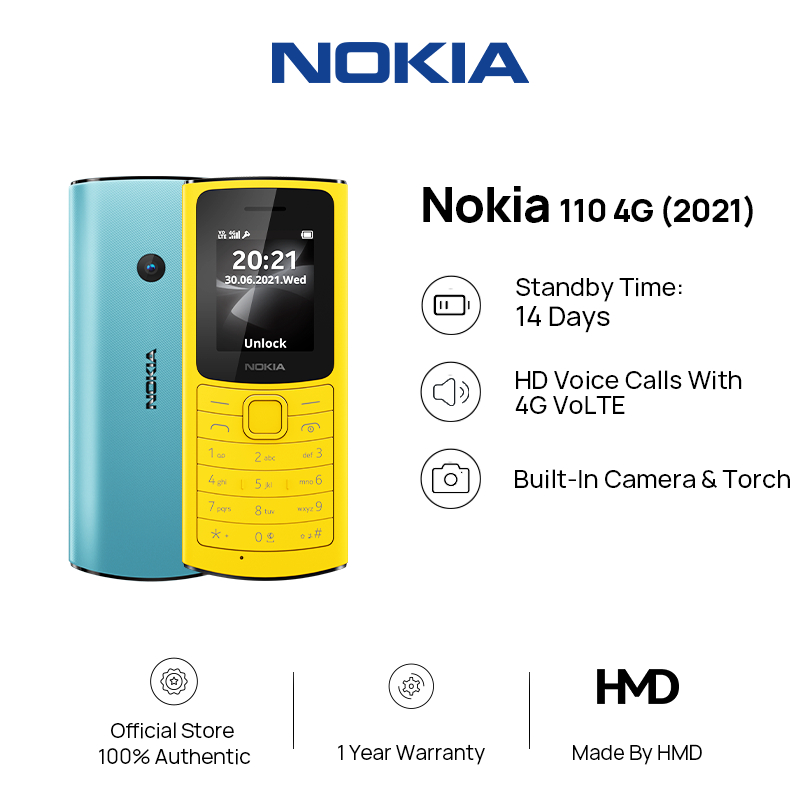 Nokia 110 4G 2021 Original Brand new | Dual Sim|keypad Basic Phone ...