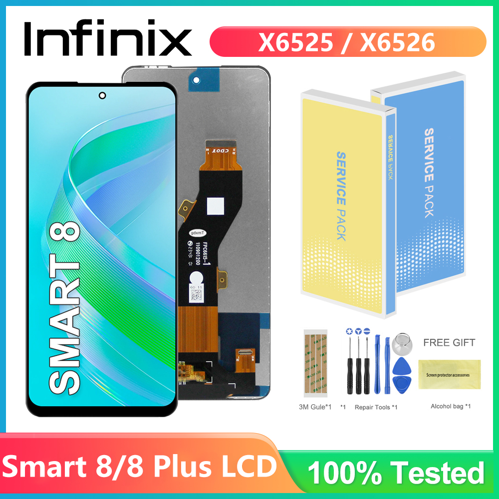 6.6" For Infinix Smart 8/Smart 8 Plus/Smart 8 Pro LCD X6525B X6525 X6526 Display Touch Screen ...