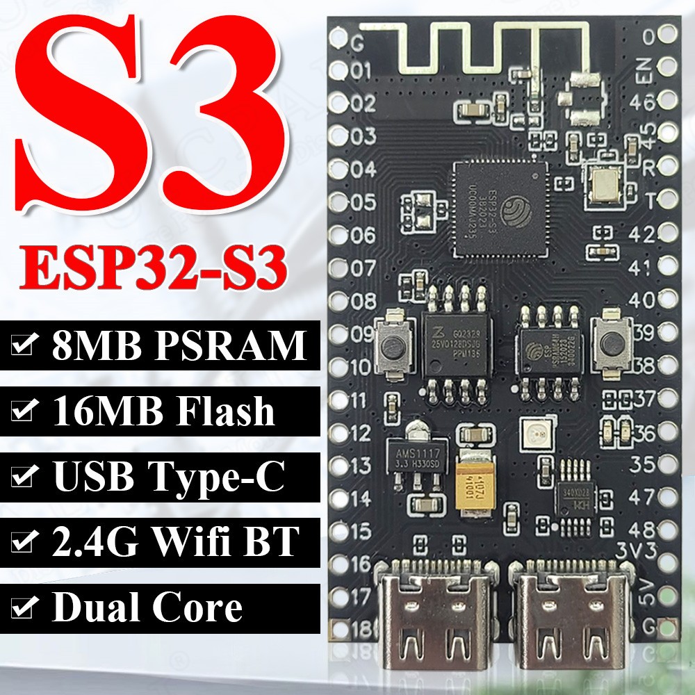 New Esp32 S3 N16r8 Development Board For Arduino 8mb Psram 16mb Flash