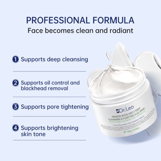 Dr.Leo White Clay Mask Black Heads Removel Deep Cleansing & Purifying ...