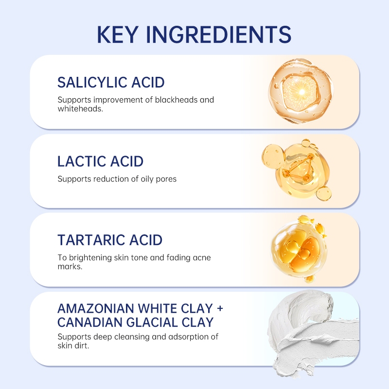 Dr.Leo White Clay Mask Black Heads Removel Deep Cleansing & Purifying ...