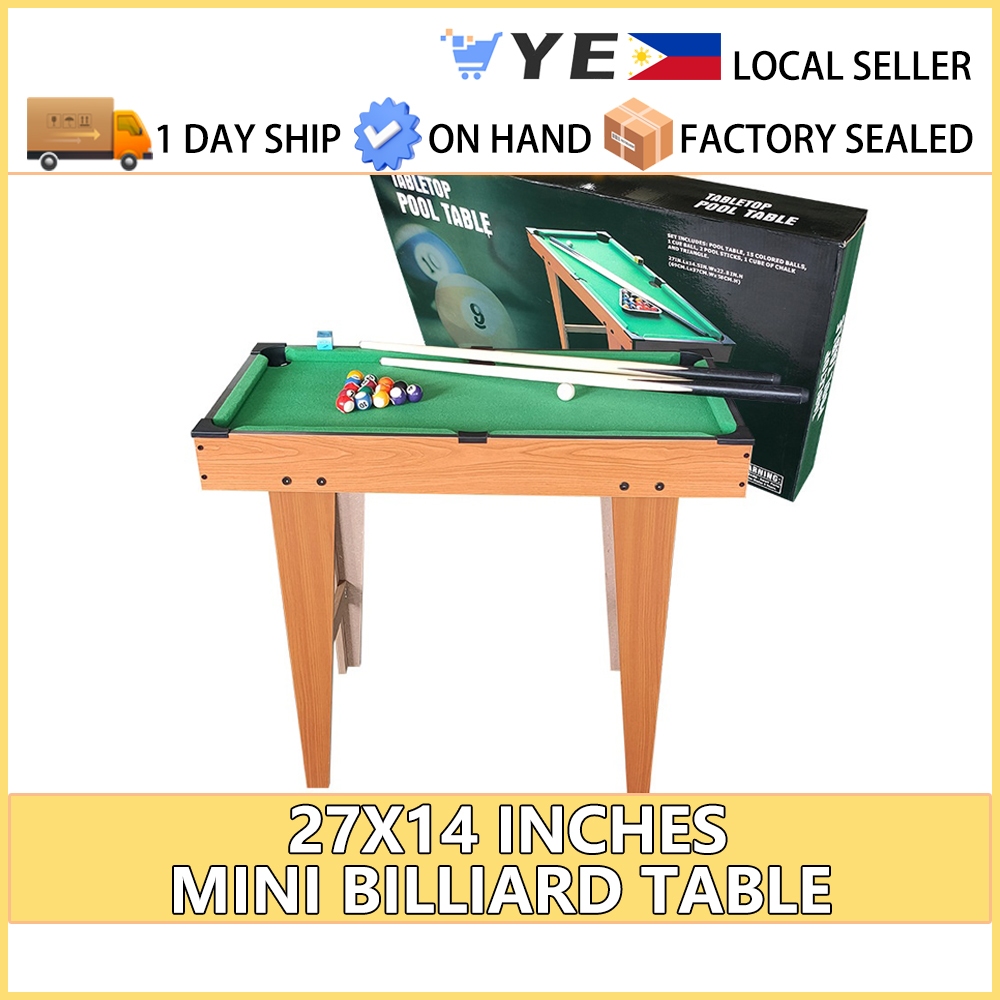 [PH]27x14 inches Mini billiard Table for Kids wooden with tall feet ...