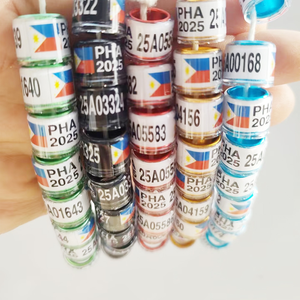 50 Pcs/20 pcs 2025 PHA Pigeon foot ring with base Serial number Pigeon ...