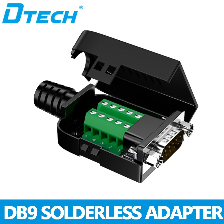 Dtech RS232 Serial Port Solder-Free Joint RS485 Plug DB9 Pin Serial ...