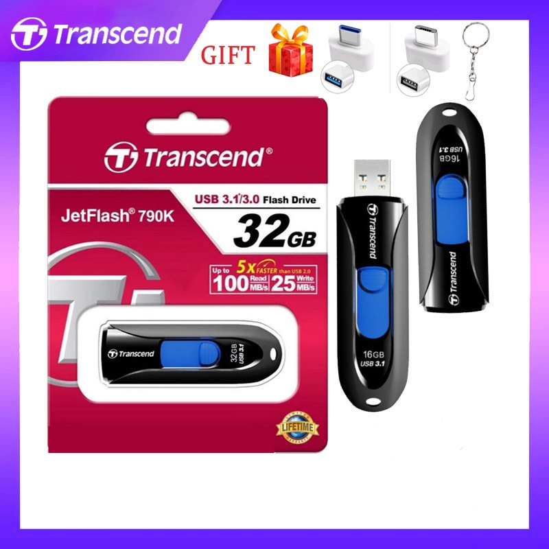Transcend USB3.0 High-Speed Flash Drive 32GB 64GB Real Capacity ...
