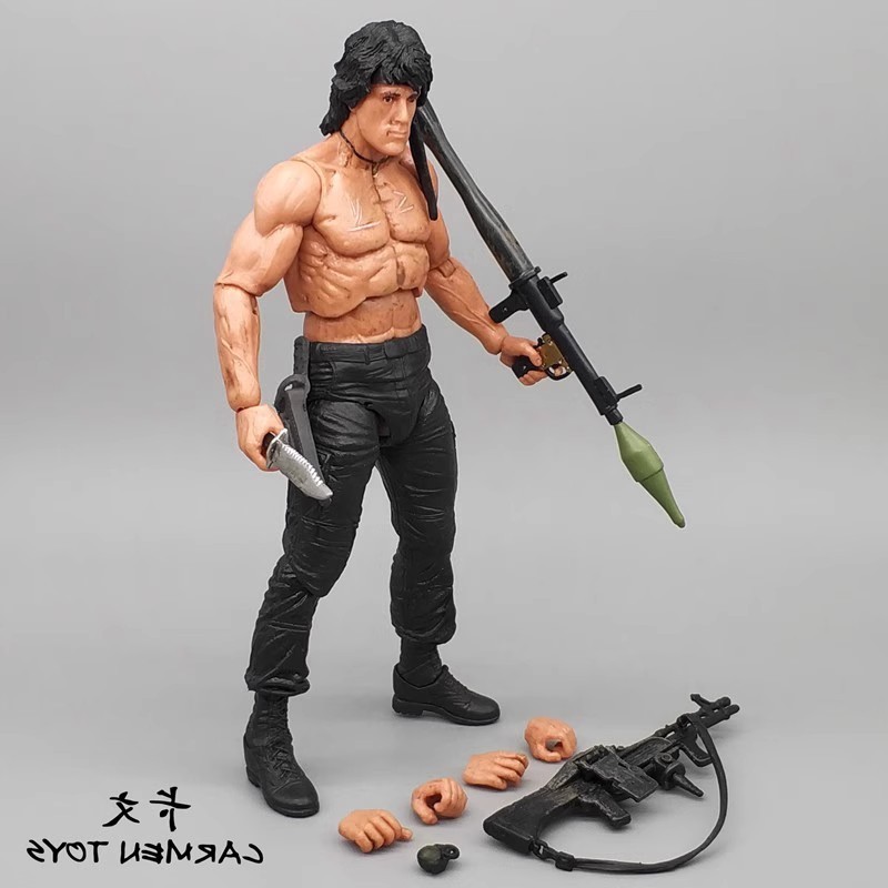 Stallone figure 7-inch movie First Blood Rambo Stallone Rambo Arnold ...