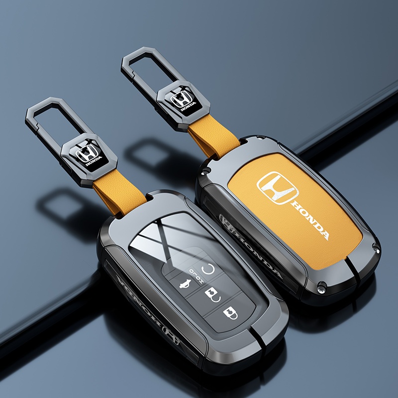 [Alloy&Leather]Car Key Cover Case Shell for Honda All-New City CRV ...