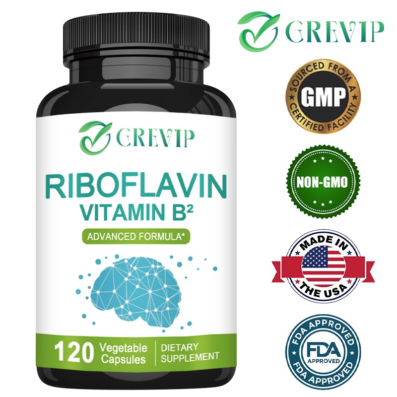 CREVIP Vitamin B2 Riboflavin Promotes Metabolism Dietary Capsules ...