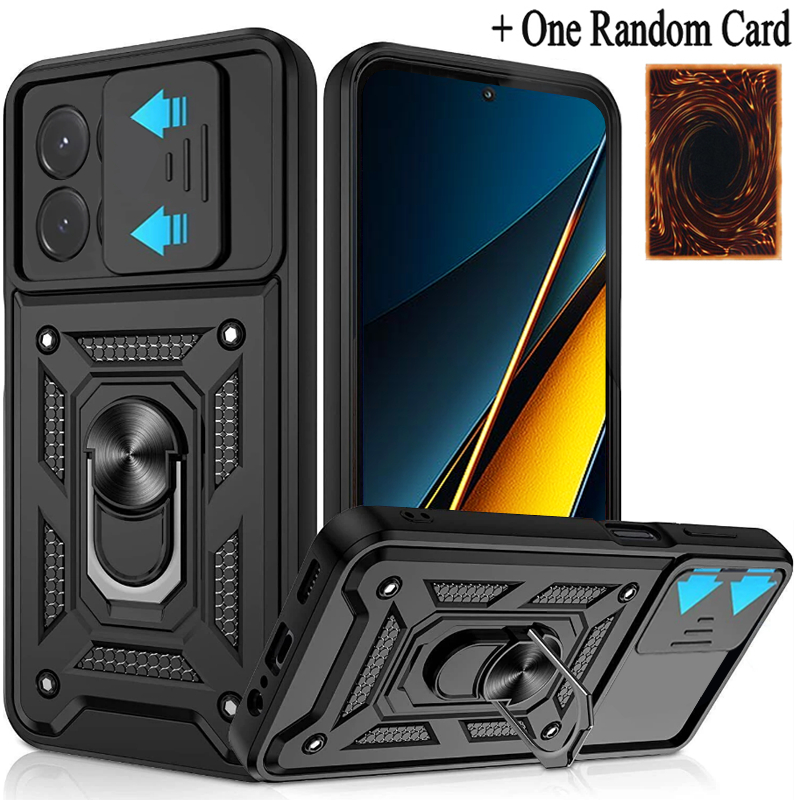 Shockproof Protector Heavy Hard Case with Metal Stand for Poco X7 Pro ...