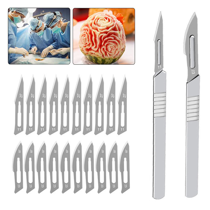 11 23 Carbon Steel Carving Metal Scalpel Blades Handle Scalpel DIY ...