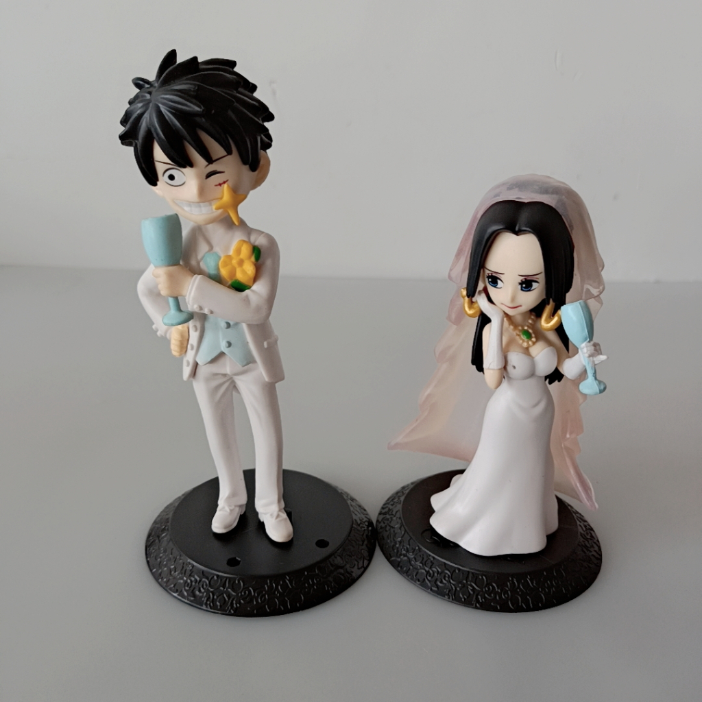2Pcs 11-14cm One Piece Aime Action Figure Monkey D Luffy Marry Boa ...
