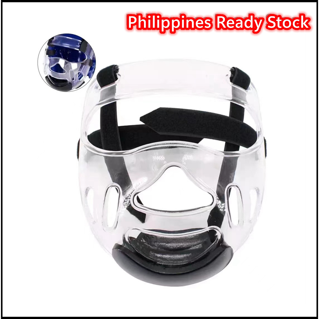Taekwondo karate Clear Face Shield Head Shield Removable Taekwondo ...