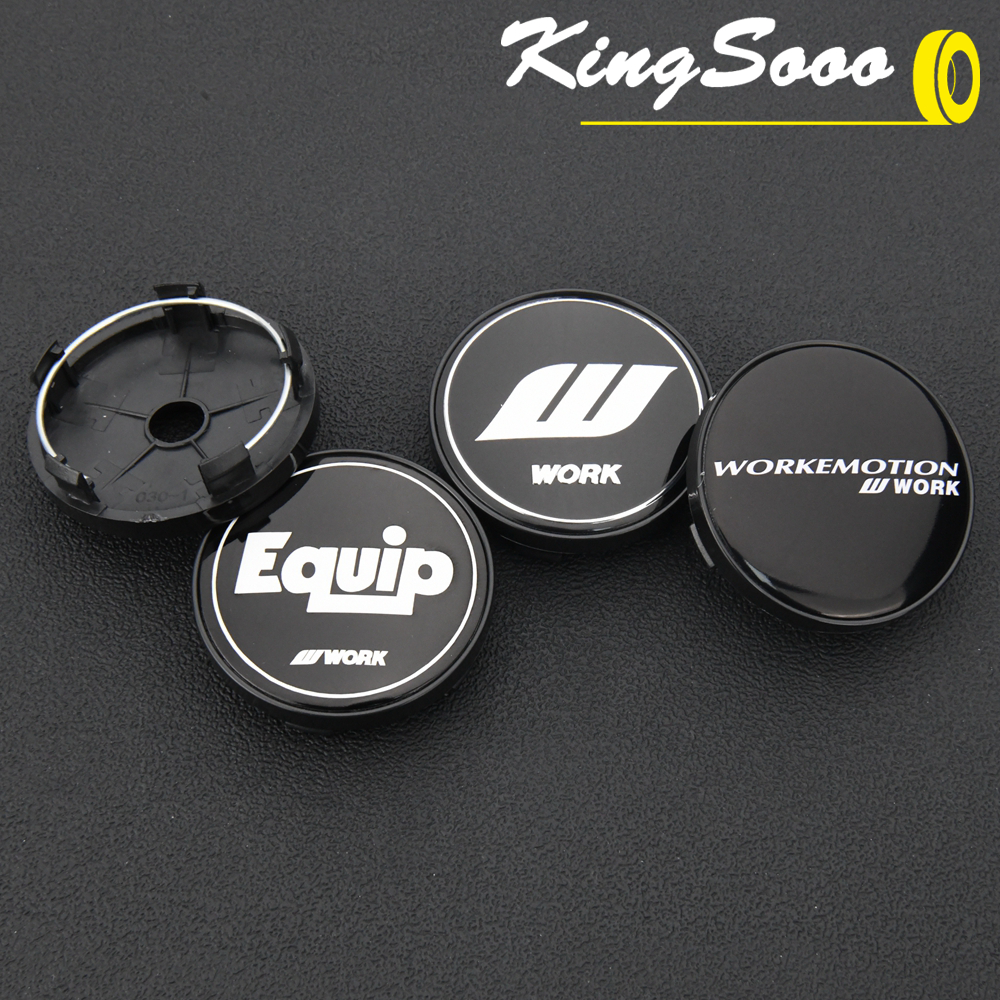 4PCS Rim Cap 60mm OD / 55mm Clip Wheel Center Cap VS WORK Emblem ...