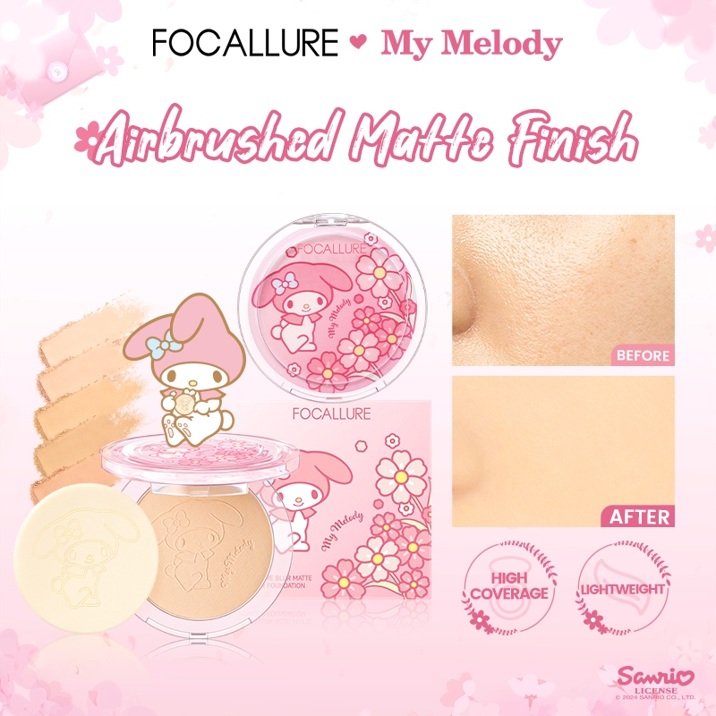 Focallure X Sanrio #BloomingTime Matte Setting Powder High Coverage ...