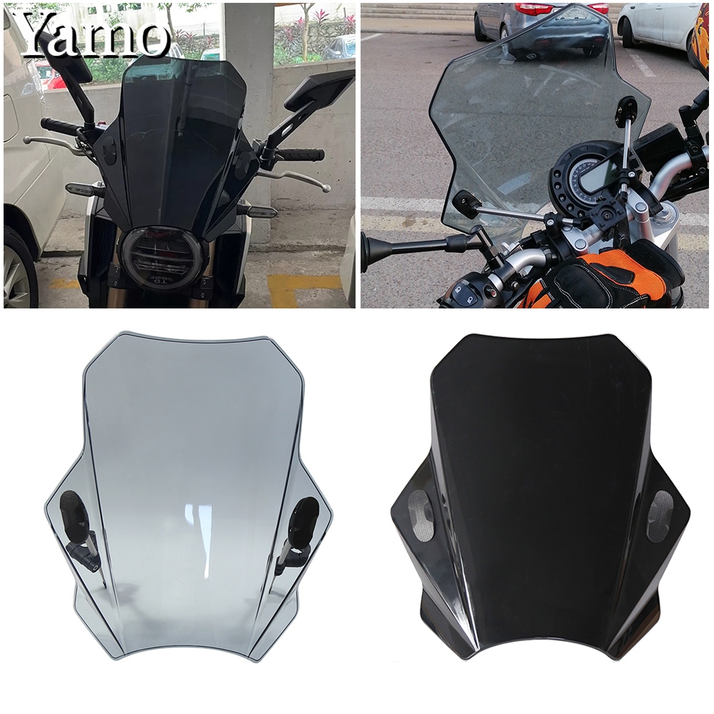Universal Windscreen Windshield Motorcycle For HONDA CB125R CB300R ...