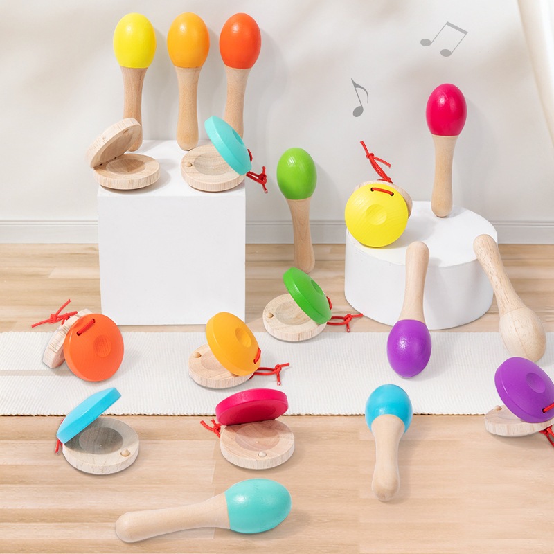 Mini Wooden Maracas, Maracas for Toddler Musical Instruments Wooden ...