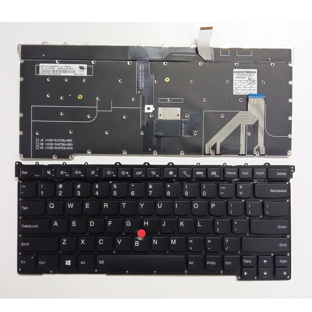 Laptop Replacement US Layout Keyboard for Lenovo ThinkPad X1 Carbon 3rd ...