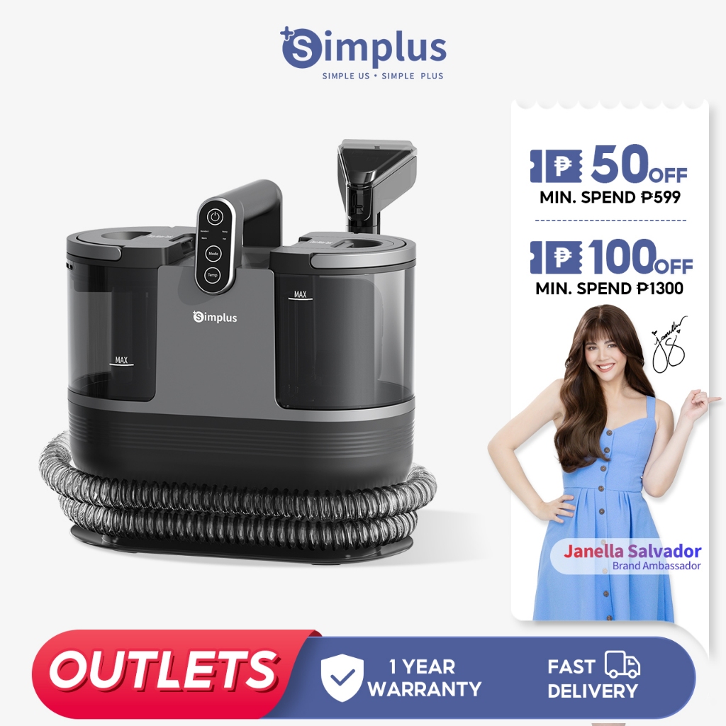 Simplus Wet and Dry Vacuum Cleaner for Carpet Sofa Multi-Purpose Fabric ...