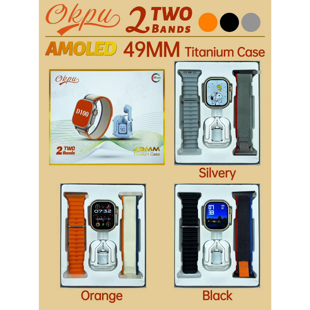【Local shipment】2 IN 1 D100 ultra 2024 New Transparent Wireless ...