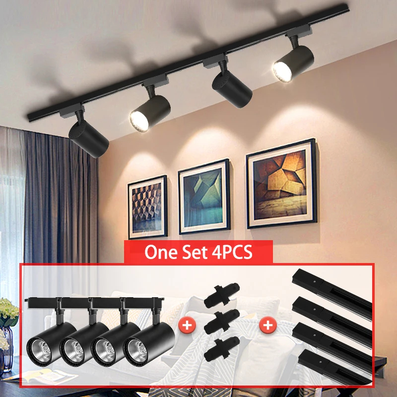 A Set Track Light Led Spot light Ceiling Light Rail Lighting Track Lamp ...