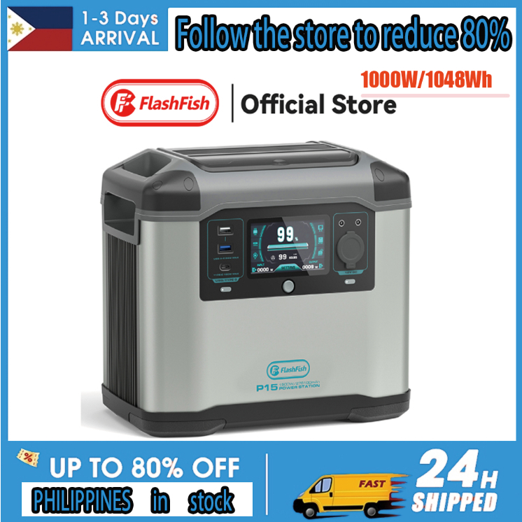 2000W 1573Wh | Flashfish Portable Power Station Fast Charging Solar Generator Home UPS Power ...