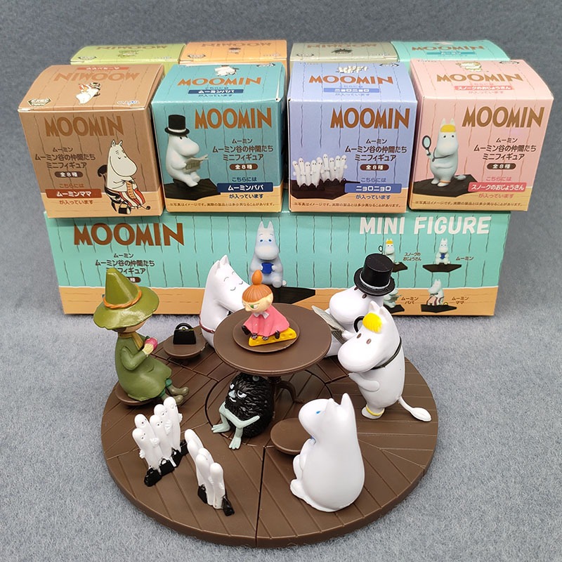 8Pcs/Set 4cm Anime The Moomins Figure Hippopotamus Moomin Snufkin ...
