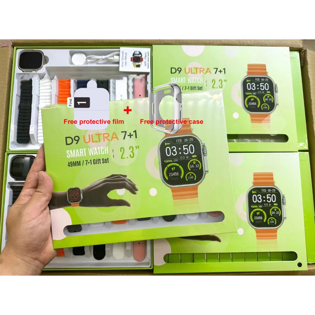 Ultra 7 in 1 strap D9 Ultra 7+1 smartwatch Original Series 8 49mm IP67 ...