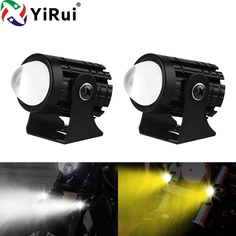 Motorcycle Two-color Spotlights White and Yellow Switching Near and Far ...