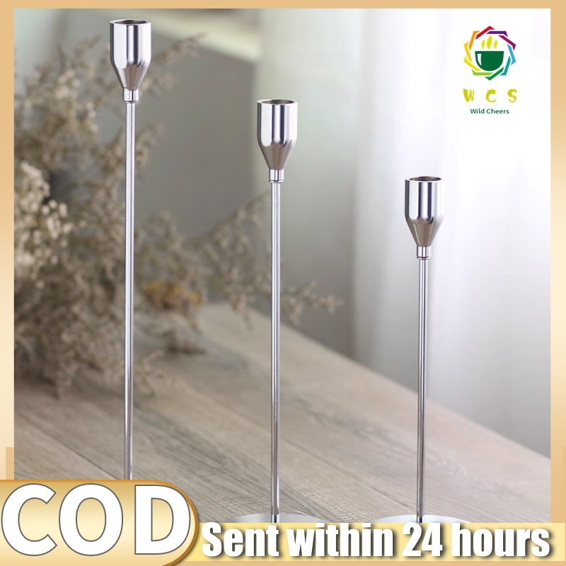 【COD】New European Candlestick Jewelry Metal Candle Single Head Cone ...