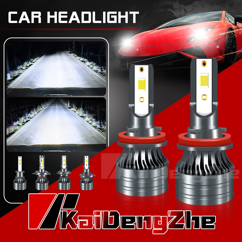 2 Pieces Car LED Headlight H1 H4 H7 H11 9012 Car Fog Light 18000LM 12 ...