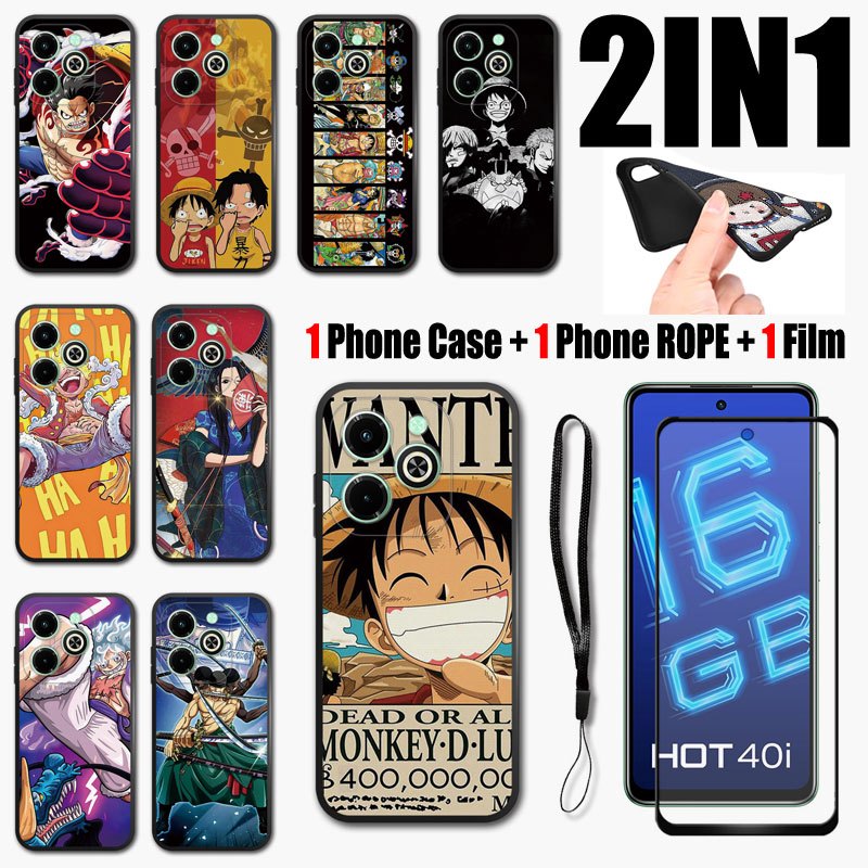 2 IN 1 Casing For Infinix Hot 40i X6528B Phone Case with Screen ...