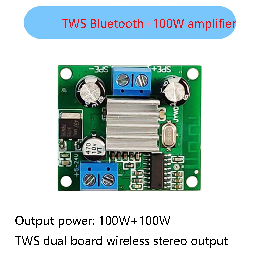 DC5-24V 100W 2PCS Bluetooth Amplifier Module TPA3116 TWS Speaker Module ...