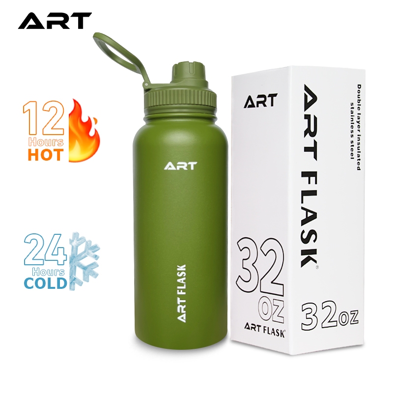 Art flask 32oz 22oz tubler vacuum insulated stainless flask thumbler ...