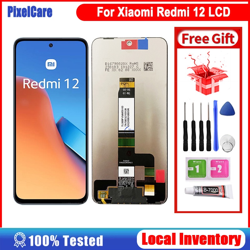 Pixelcare LCD With Frame For Xiaomi Redmi 12 (23053RN02A, 23053RN02Y ...