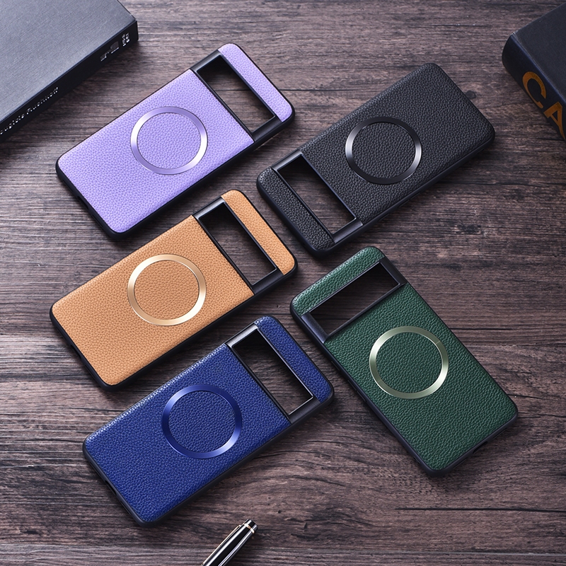 Leather Magnetic Charge Casing for Google Pixel 8 7 6 6A Pro Pixel8 ...