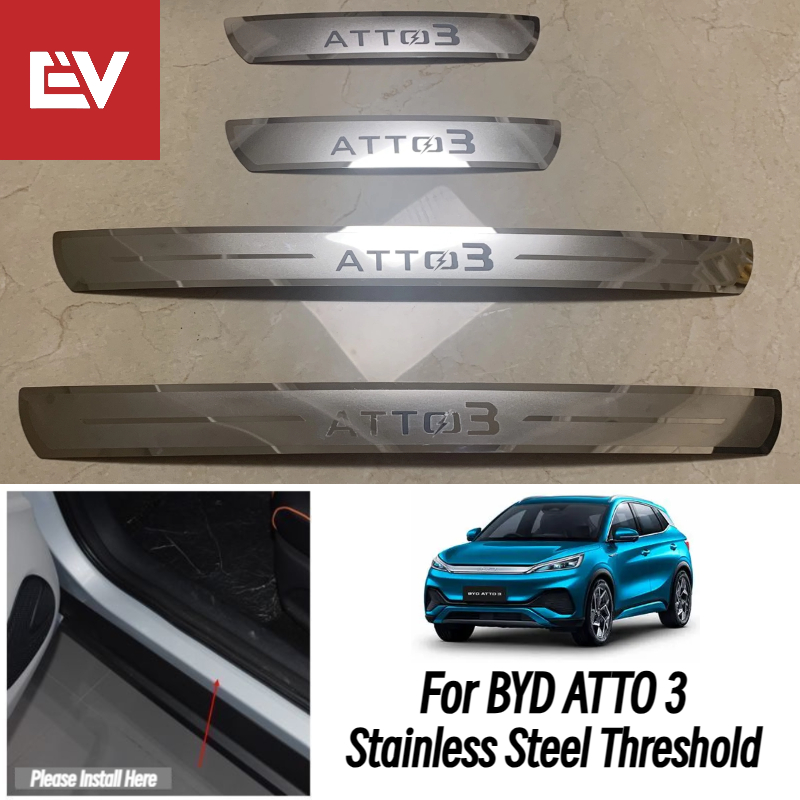 For BYD ATTO 3 Stainless Steel Threshold Easy Installation | Shopee ...