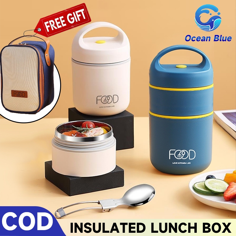 2 Layer Soup Bentgo Lunch Box Stainless with Bag Thermal 304 Stainless ...
