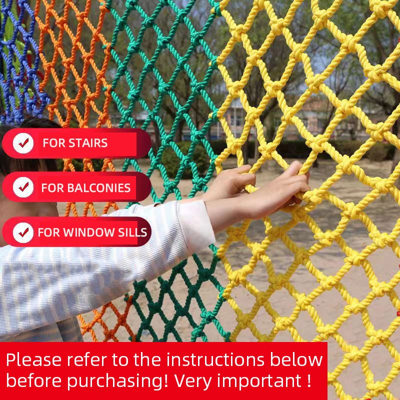 Color Safety Net Patio Anti-fall Rope Net Stair Balcony Protective Net ...