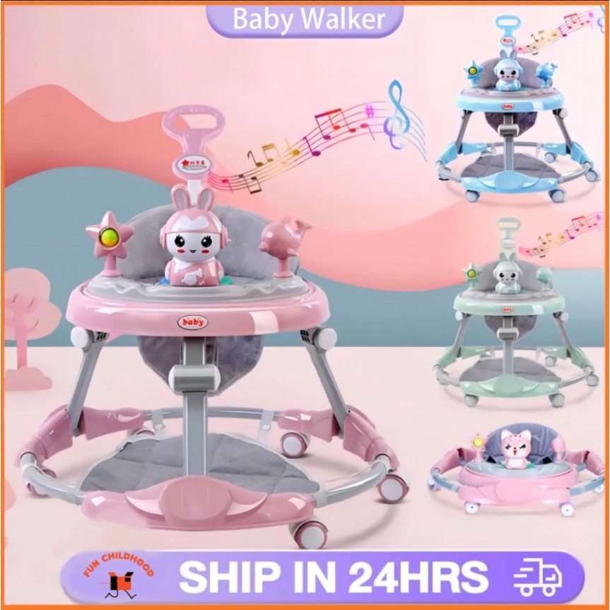 FUNC Baby Walker With Music And Adjustable Height Walker For Baby Girl ...
