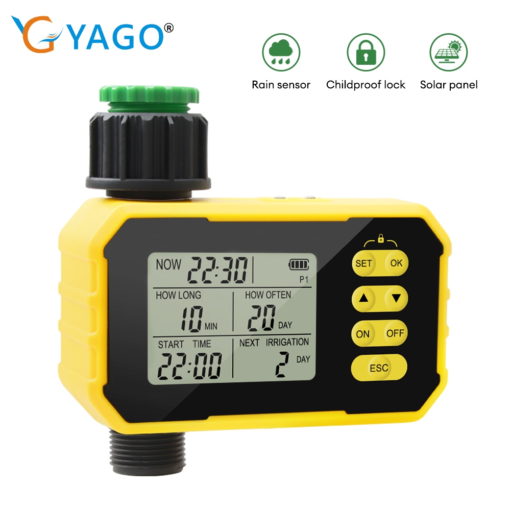 Solar Automatic Irrigation Timer, Sprinkler Timer Outdoor, Water Timer ...