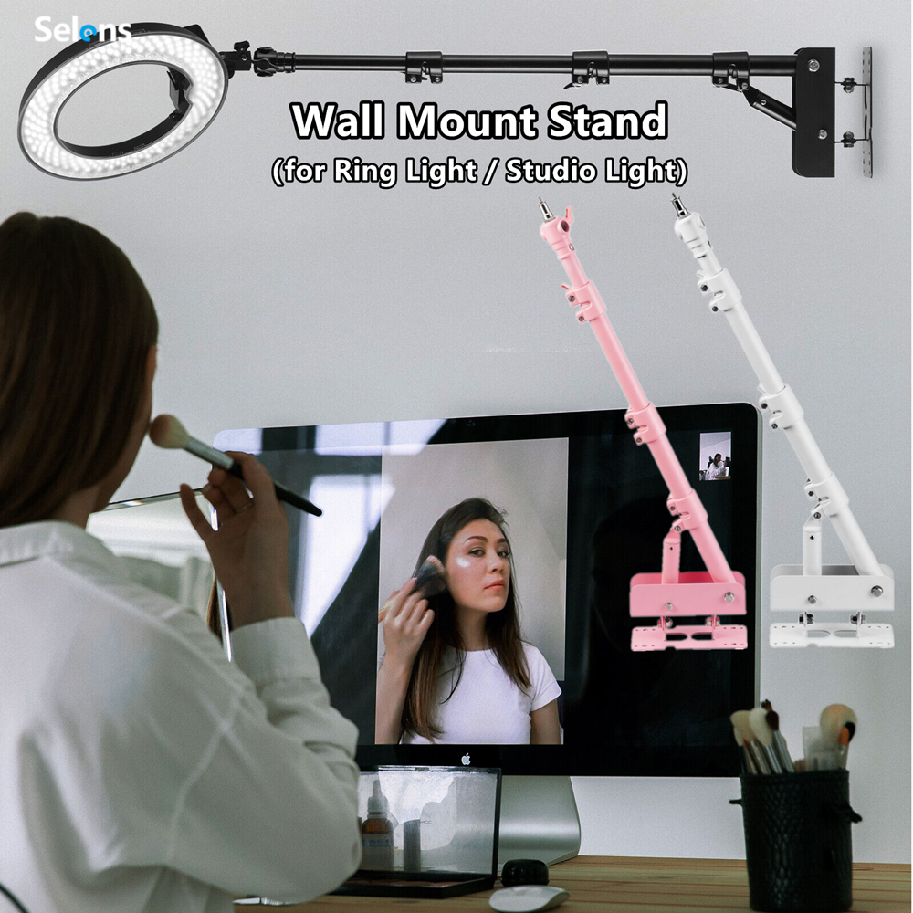 Selens Ring Light Wall Mount 100cm Wall Stand Holder for Photography ...