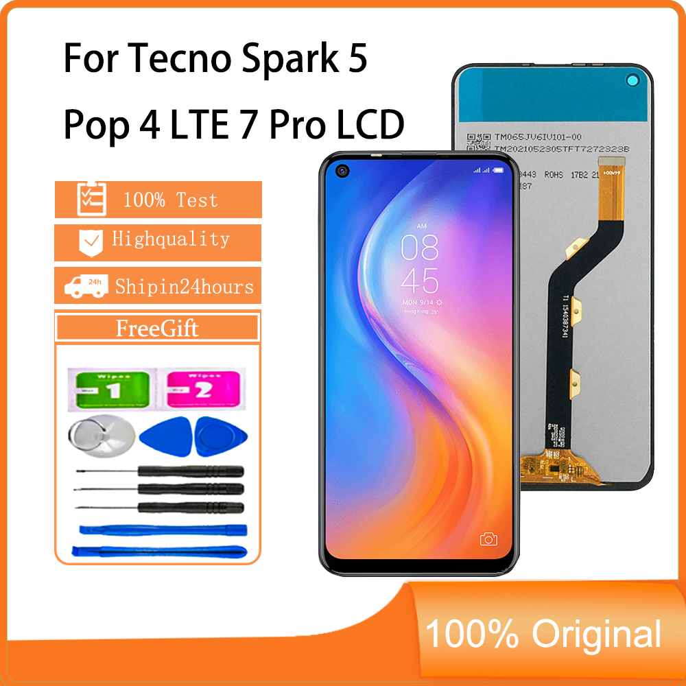 smhdmy Ori For Tecno Pop 4 LTE Pop 7 Pro Spark 5 LCD Display Touch ...
