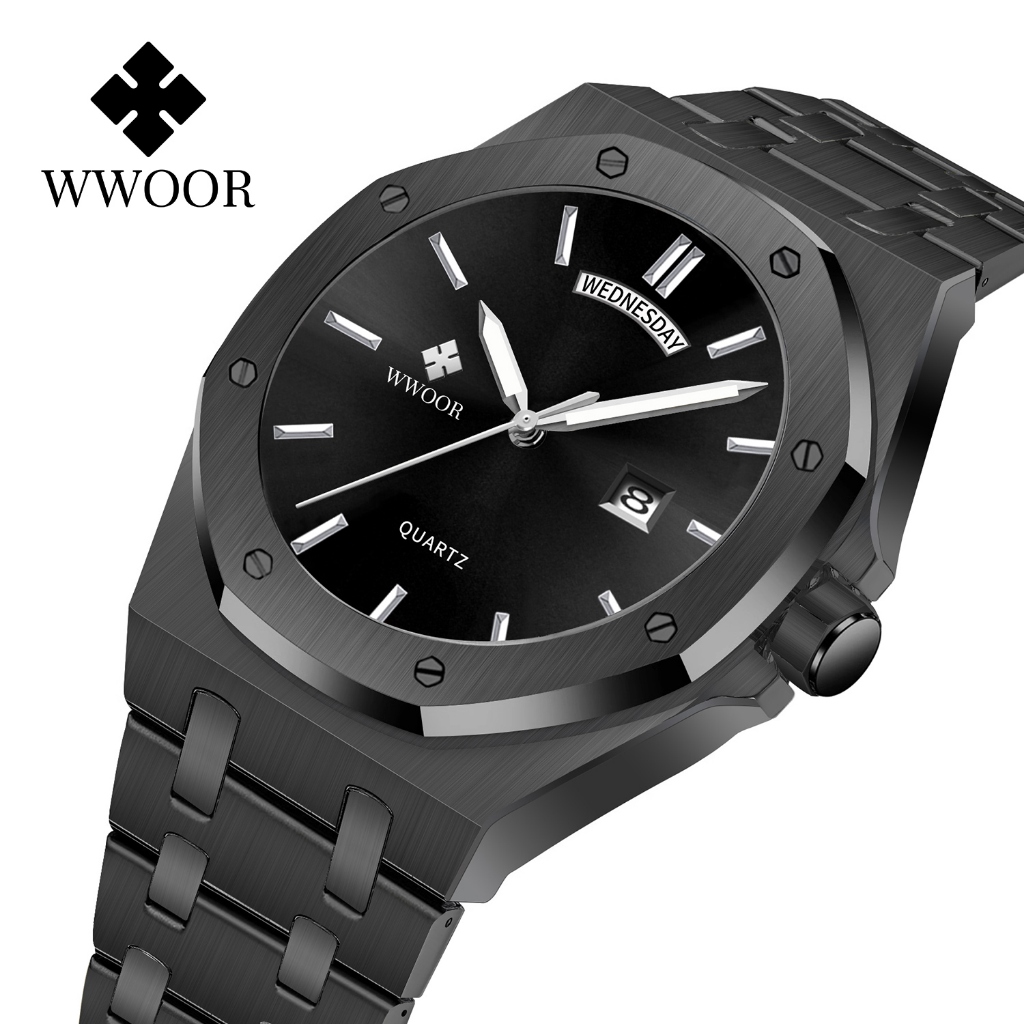 WWOOR Flagship Classic Men's Watch Business Leisure Waterproof Week ...