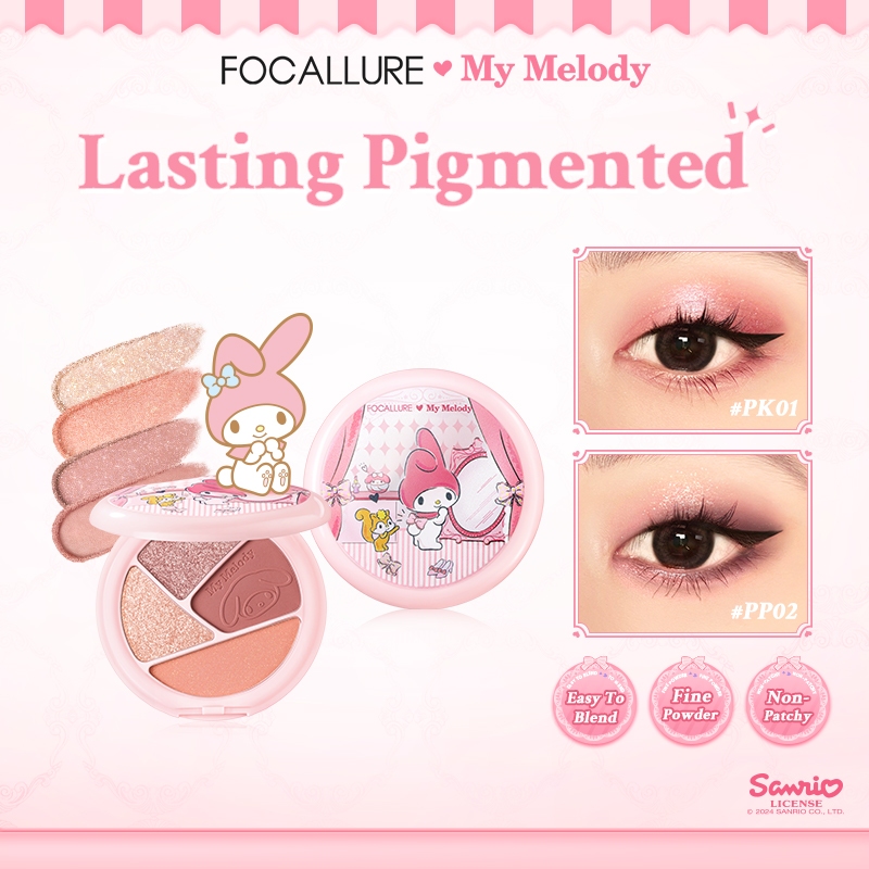 FOCALLURE X Sanrio #DressUpSlay Color Lasting Eyeshadow Palette Matte ...