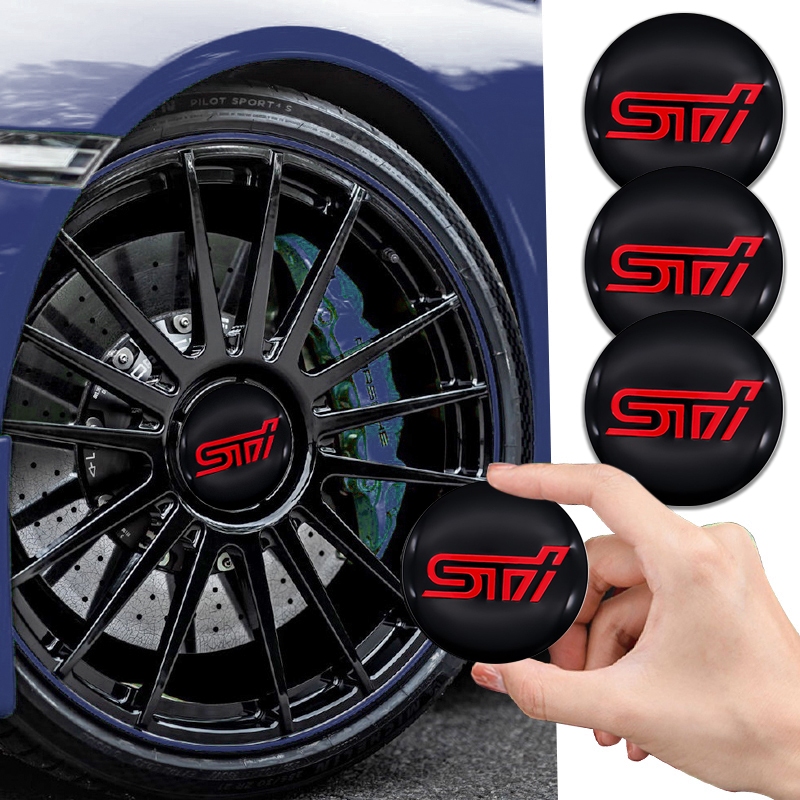 4pcs 56mm Car Wheel Center Hub Cap Badge Emblem Decal Wheel Sticker For STI Subaru Forester BRZ ...