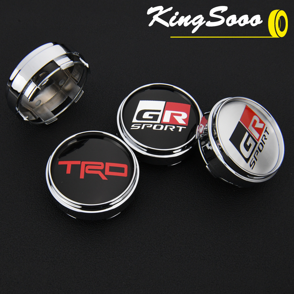 4PCS JDM Clip 62mm Wheel Cap Sport Rim Cap GR TRD Center Caps Wheel ...