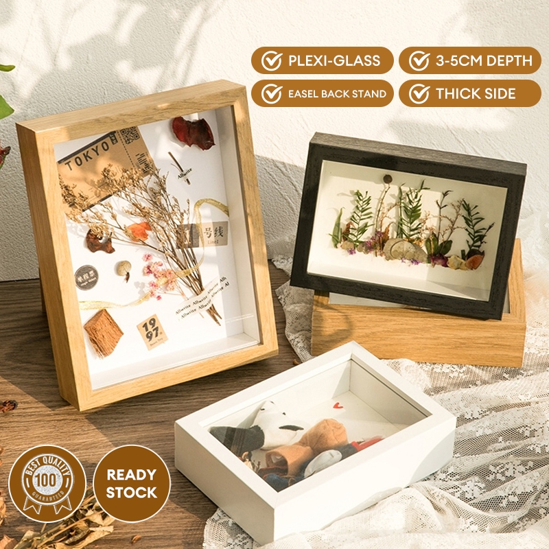 3D 3cm depth photo hollow frame bouquet wooden frame specimen box photo ...