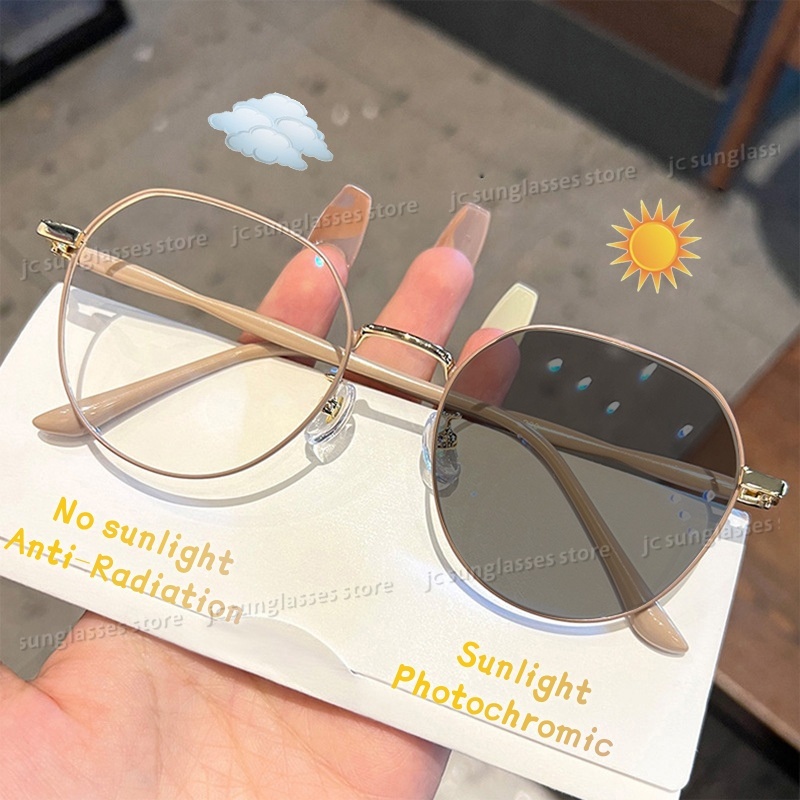 【Manila Ready Stock】 Photochromic Anti Radiation Glasses For Women Men ...